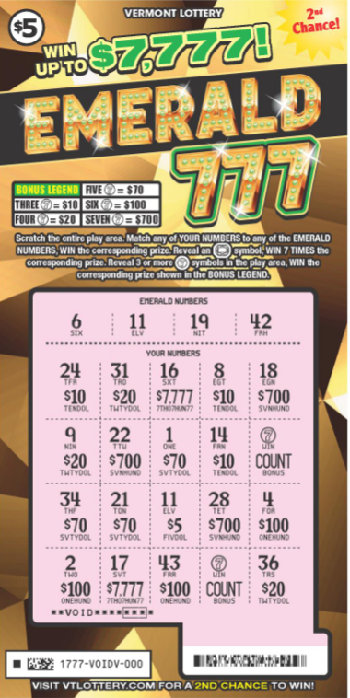Emerald 777 | Vermont Lottery